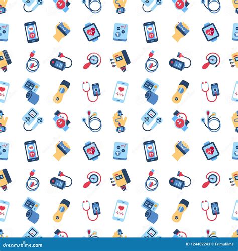 Digital Vector Health Sensor Icons Set Stock Illustration