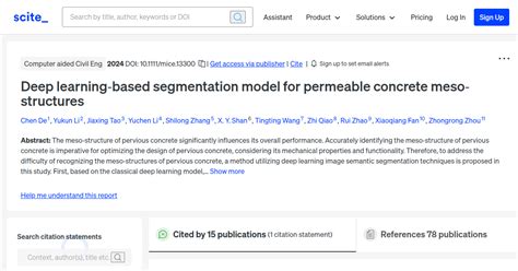 Deep Learning‐based Segmentation Model For Permeable Concrete Meso‐structures