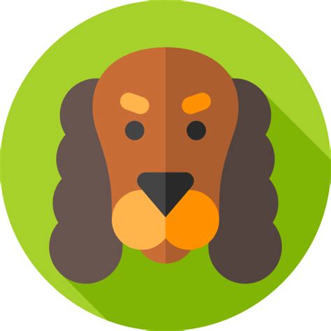 Cocker Spaniel Flat Circular Flat Icon