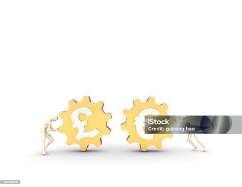 기어 상호 영향 및 변화 팀웍의 상호 회전 유로와 파운드 기호 서명 가까이 옴에 대한 스톡 사진 및 기타 이미지 가까이 옴