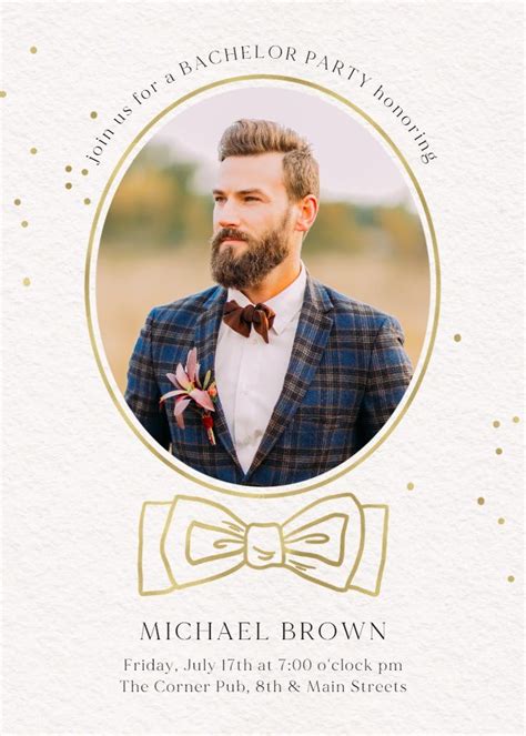 Oh So Boho Bachelor Party Invitation Template Free Greetings Island