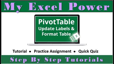 My Excel Power Pivot Tables Update Labelsformat Table Youtube