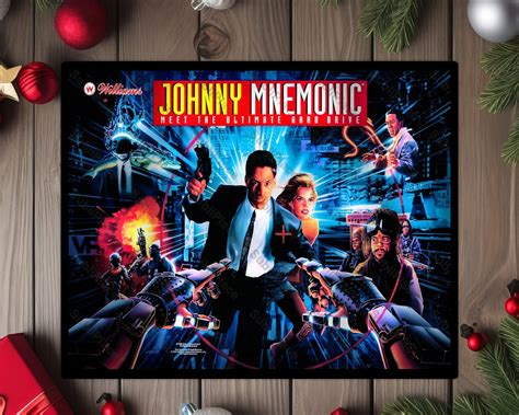 Johnny Mnemonic Williams 1995 Pinball Arcade Game Backglass Image No