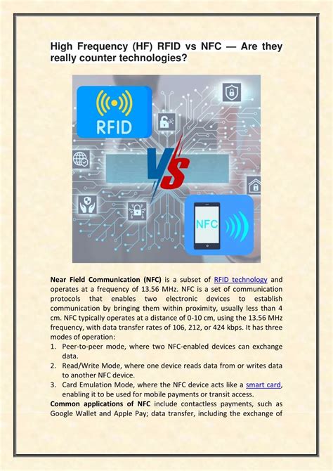 PPT High Frequency HF RFID Vs NFC Are They Really Counter Technologies PowerPoint