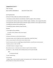 LABORATORY ACTIVITY 7 Answer Sheet Docx LABORATORY ACTIVITY 7 TITLE The Back Name KAPSE
