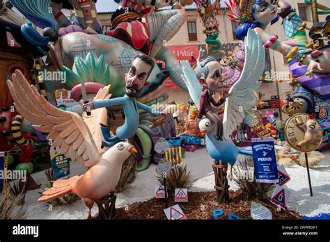 Detail Of Some Ninots From Fallas A Celebration In March In The City