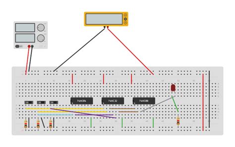 circuit design boolean expression de tinkercad