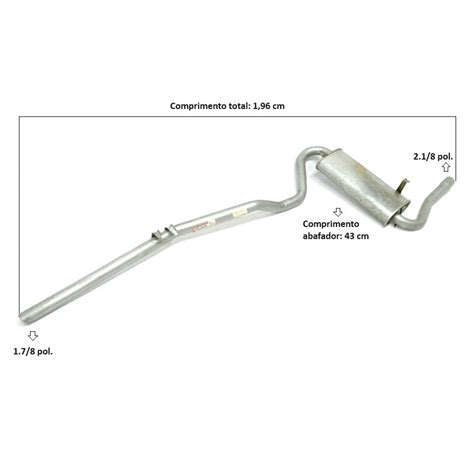 Kit Escapamento Traseiro Intermediario Saveiro 18 85 A 90 Em
