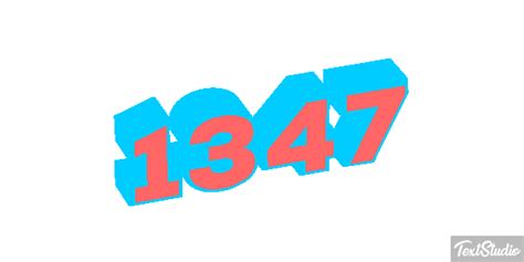 1347 Number Animated  Logo Designs
