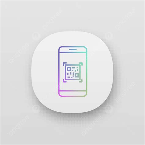 Qr Code Scanning Smartphone App Icon Background Click Information Vector Background Click