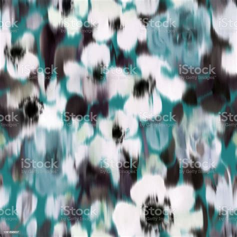 큰 흐릿한 여름 데이지와 꽃 원활한 패턴 수채화 손으로 그린 식물 배경초 꽃으로 만든 아네몬싹이 피어납니다 패브릭을 위한 트렌디한 디포커스 패션 디자인 0명에 대한 스톡