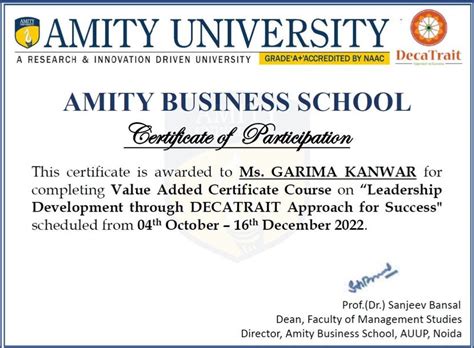 Successfully Completed The Value Added Course Titled Leadership