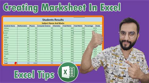 Riaz Khan On Linkedin How To Create Mark Sheet In Ms Excel Step By Step In Hindi Report Card In
