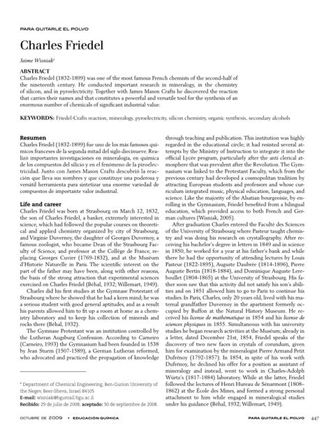Pdf Charles Friedel