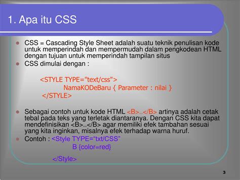 ppt mempelajari dasar dasar css inheritance class positioning dan
