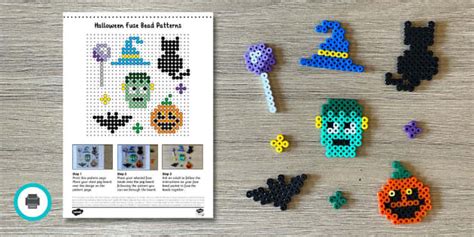 Halloween Fuse Bead Patterns Halloween Crafts Twinkl