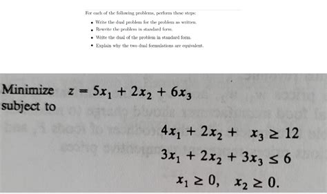 solved for cach of the following problems perform these