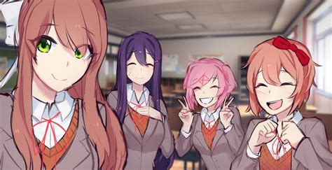 Doki Doki Wholesome Club Ddlc Literature Club Literature Anime
