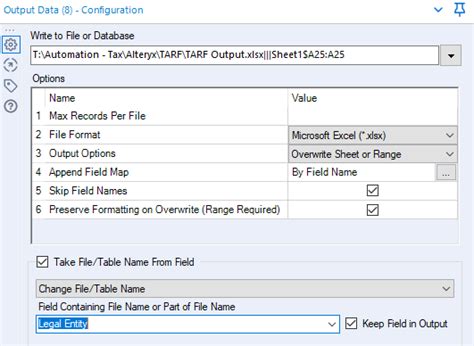 How To Output Data To Excel Starting On A Specific Alteryx Community