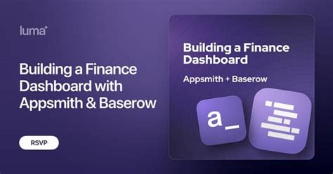 Building A Finance Dashboard With Appsmith And Baserow R Baserow