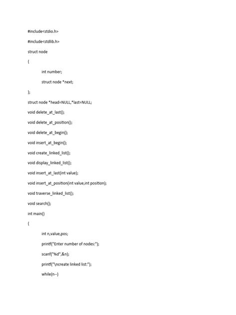 Linked List Full Program Pdf Computer Engineering Computer Libraries