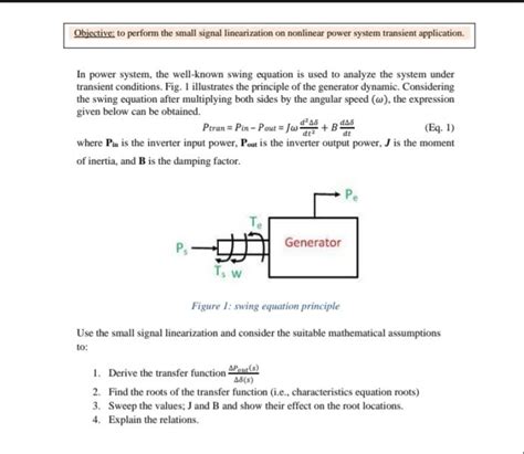 Objective To Perform The Small Signal Linearization
