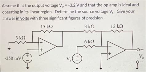 Solved Assume That The Output Voltage V V And That The Chegg