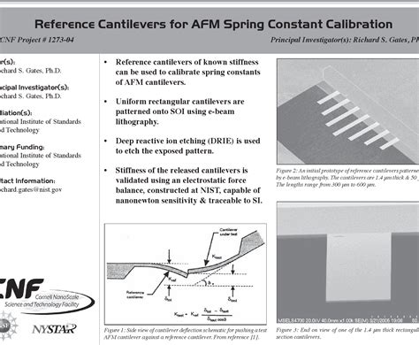 Figure 1 From Reference Cantilevers For Afm Spring Constant Calibration Semantic Scholar