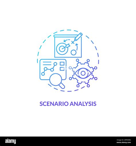2d Gradient Scenario Analysis Line Icon Concept Stock Vector Image And Art Alamy