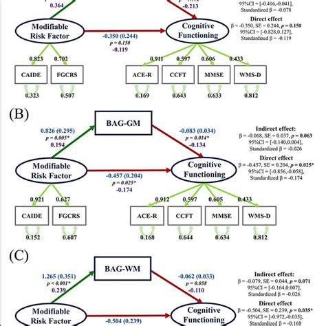 Path Diagrams Of Structural Equation Models Dark Green Arrows