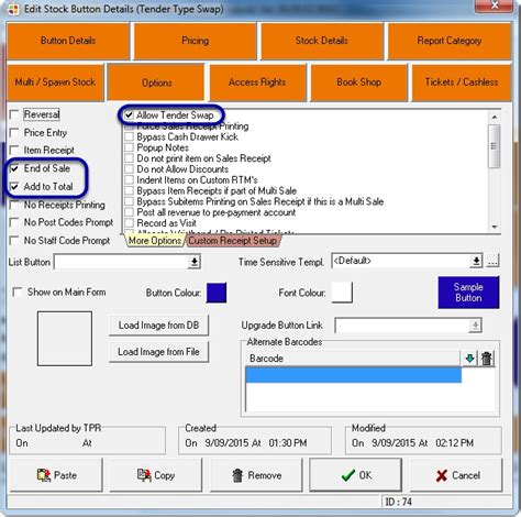 enterprise how do i create a tender swap button
