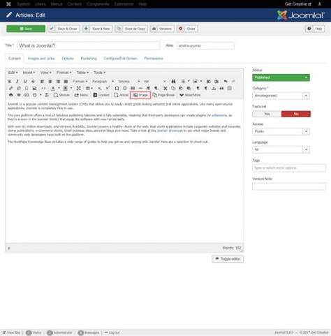 How To Add An Image To A Joomla Article Hostpapa Knowledge Base How To Add An Image To A Joomla Article Hostpapa Knowledge Base
