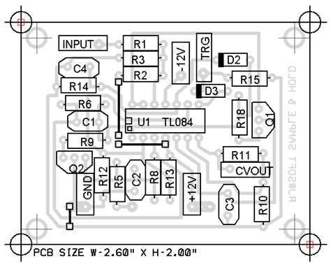 Single Chip Simple Sample And Hold Pc Layout