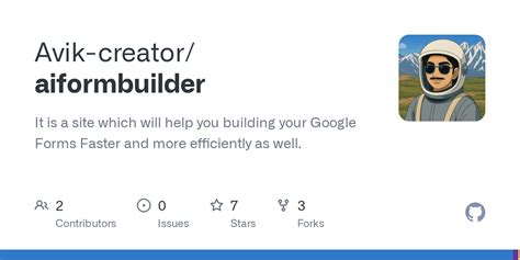 GitHub Avik Creator Aiformbuilder It Is A Site Which Will Help You Building Your Google Forms