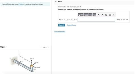 Solved Part Athe 0 99 In Diameter Rod In Figure 1 ﻿is