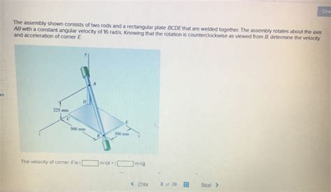 Solved Che The Assembly Shown Consists Of Two Rods And A
