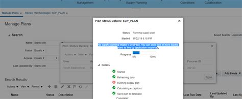Supply Plan Error No Supply Planning Engine Is Available You Can Close One Or More Loaded