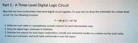 Part2 A Three Level Digital Logic Circuit Now That We Have Constructed A Two Level Digital