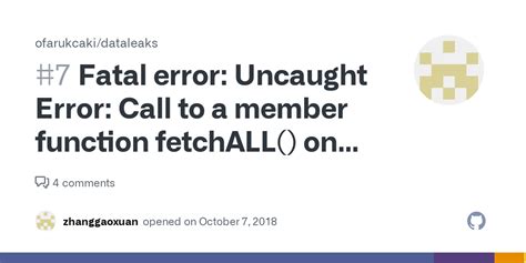 fatal error uncaught error call to a member function fetchall on