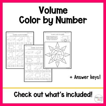 Volume Of Rectangular Prisms Color By Number By Annika Sallee TPT
