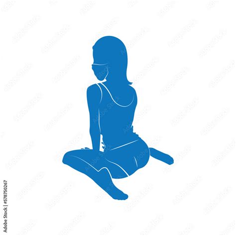Sexy Female Silhouette Isolated On White Background Stock Vector Adobe Stock
