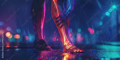 Shin Splint Strain The Leg Pain And Swelling Visualize A Person