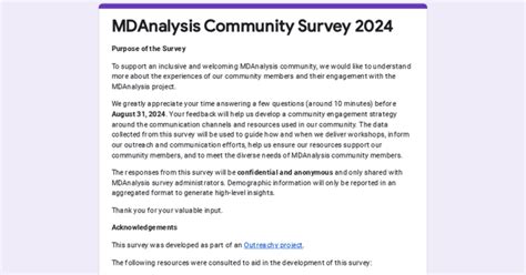 mdanalysis on linkedin mdanalysis community survey 2024
