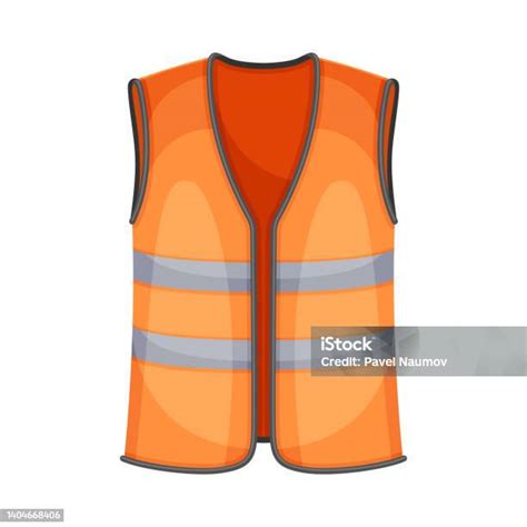 주황색 경고 조끼 반사 밴드와 유니폼과 작업복 옷 벡터 일러스트 레이 션 경고 기호에 대한 스톡 벡터 아트 및 기타 이미지