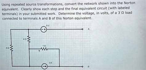 Solved Using Repeated Source Transformations Convert The Network
