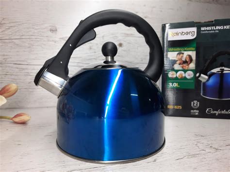 ᐉ Чайник Rainberg Rb 625 со свистком 3 л Синий • Купить в Киеве Украине • Лучшая цена в Эпицентр К