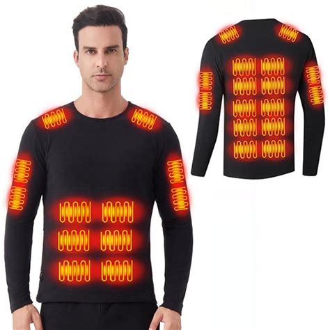 Xdegoge Heated Shirt For Men Rechargeable Thermal Underwear Electric