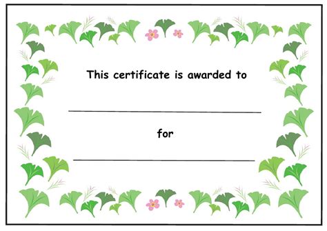 Award Certificate Template Spring Flowers Download Printable Pdf