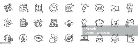 Icons Pack As Reject Certificate 360 Degree And Food Delivery Line Icons For Web App Vector
