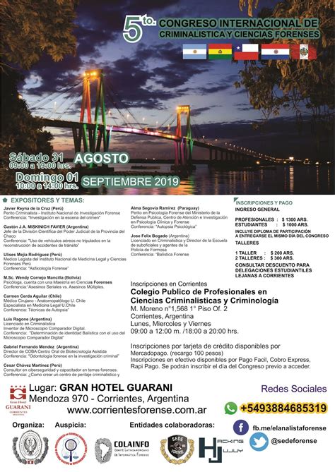 5to Congreso Internacional De Criminalistica Y Ciencias Forenses Cxo